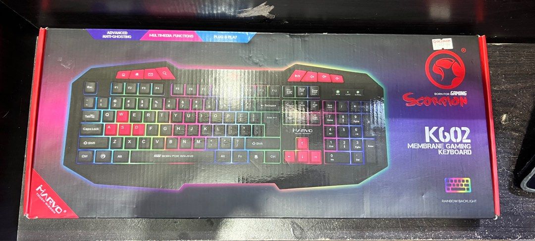 Marvo Scorpion K602 Membrane Gaming Keyboard, Computers & Tech, Parts ...