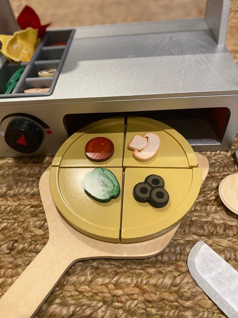 Melissa & Doug Top & Bake Pizza Counter - Wooden Play Food, Hobbies ...