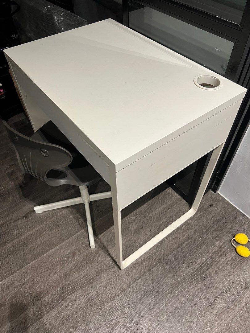 MICKE Ikea table and MOLTE Ikea Chair, Furniture & Home Living ...