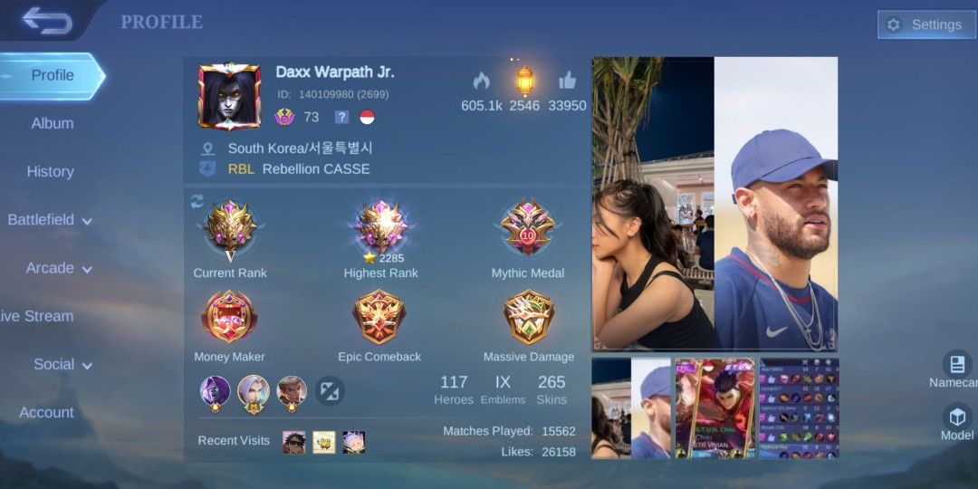 Mobile Legends Account Pro Pler Ex 2k star, Video Gaming, Gaming ...