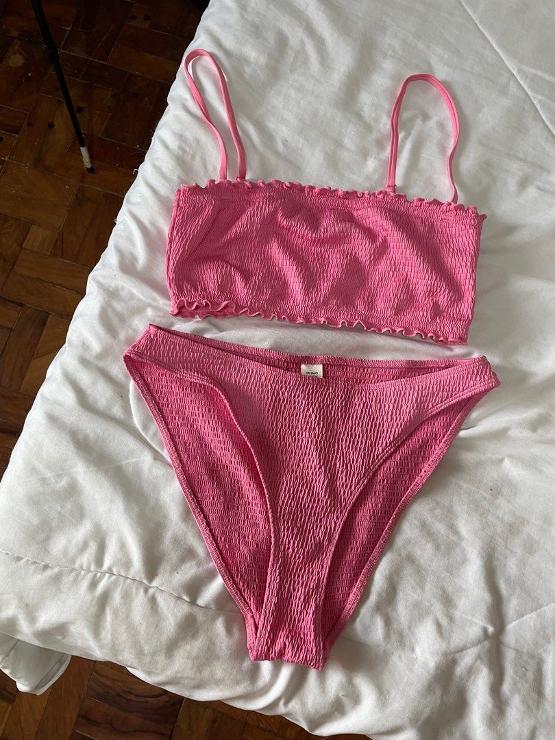 Monki pink swimsuit / bikini, Women's Fashion, Swimwear, Bikinis ...