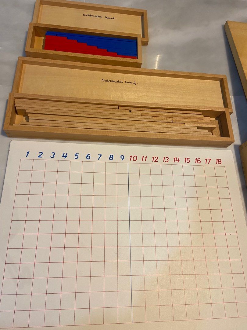 Montessori Addition subtraction multiplication division board, Hobbies ...