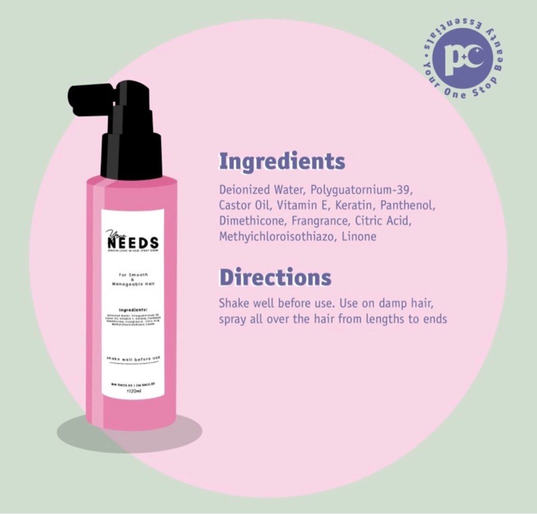 INSTOCK Needs Keratin Hair Spray, Beauty & Personal Care, Hair on Carousell