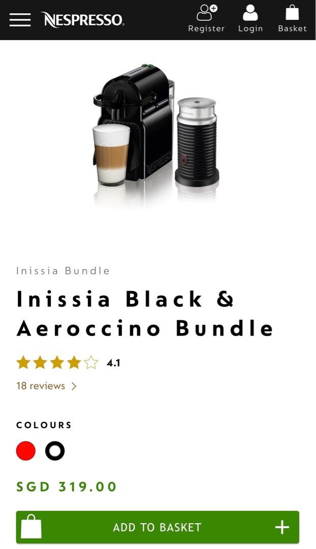 Nespresso Inissia & Aeroccino3 Bundle (19 bar), TV & Home Appliances ...
