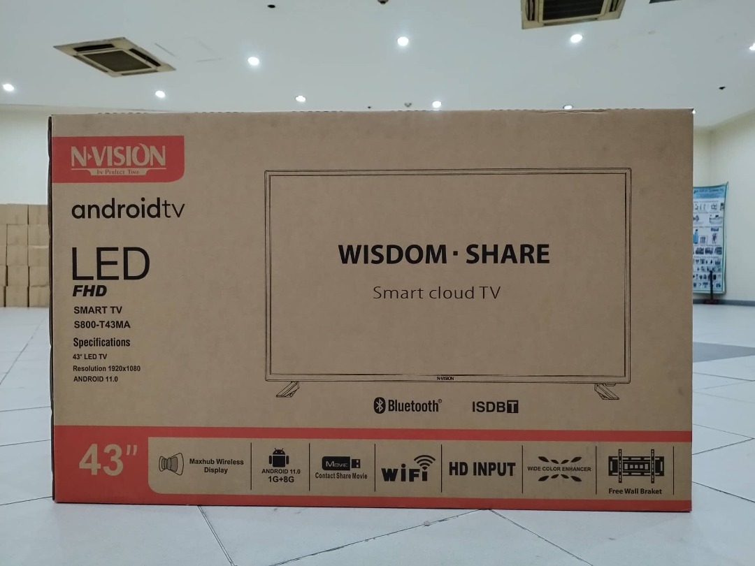 Nvision S43MDB 43" Smart Android TV, TV & Home Appliances, TV ...