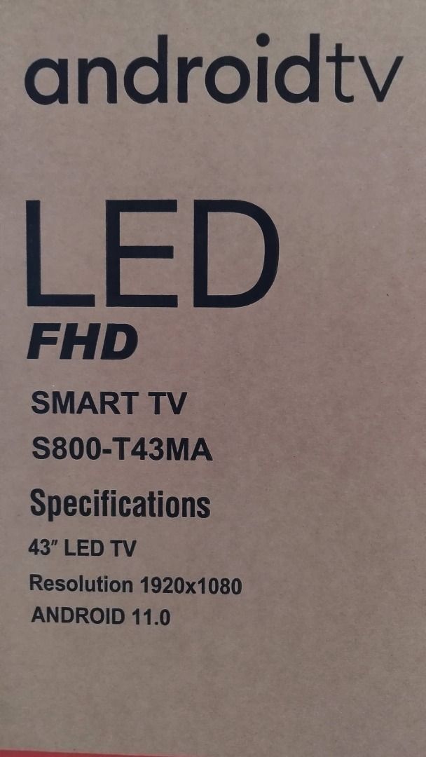 Nvision S43MDB 43" Smart Android TV, TV & Home Appliances, TV ...