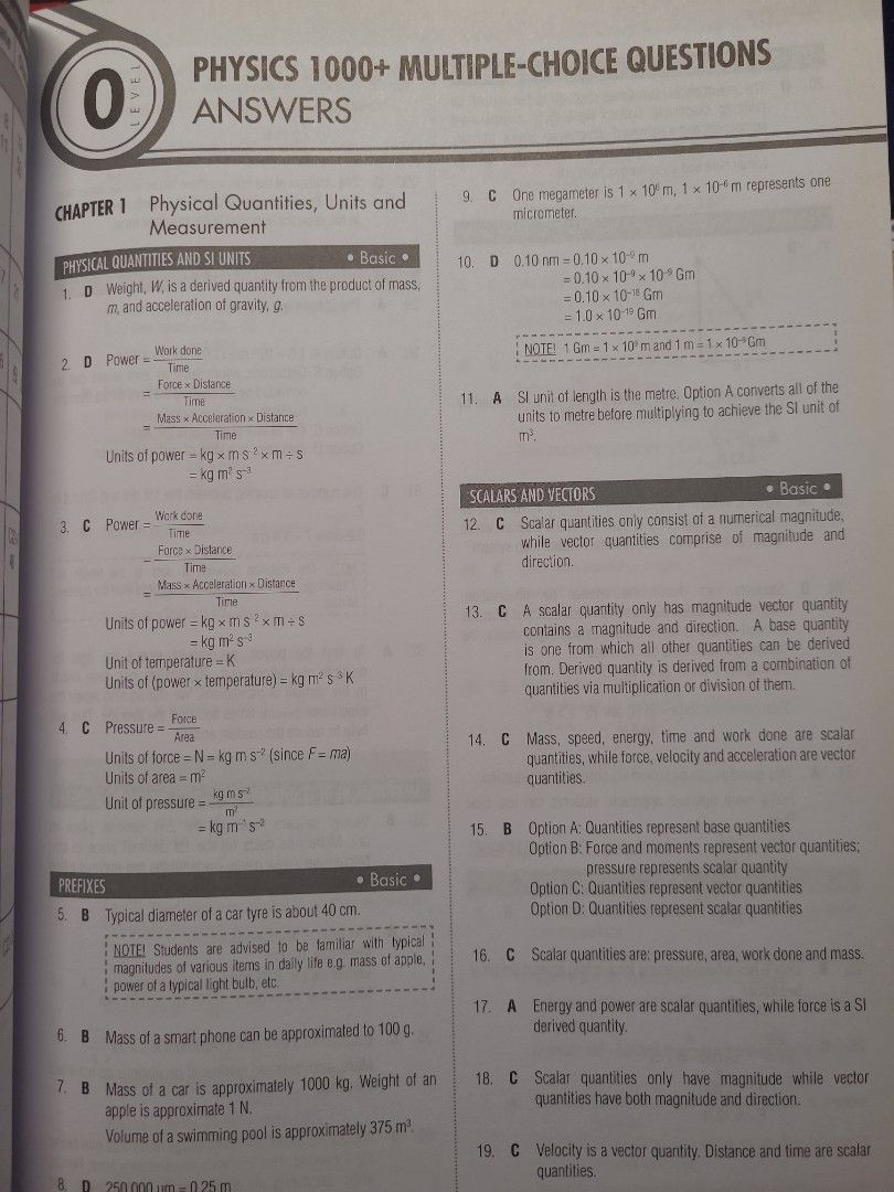 O level Pure Physics MCQ, Hobbies & Toys, Books & Magazines, Assessment ...