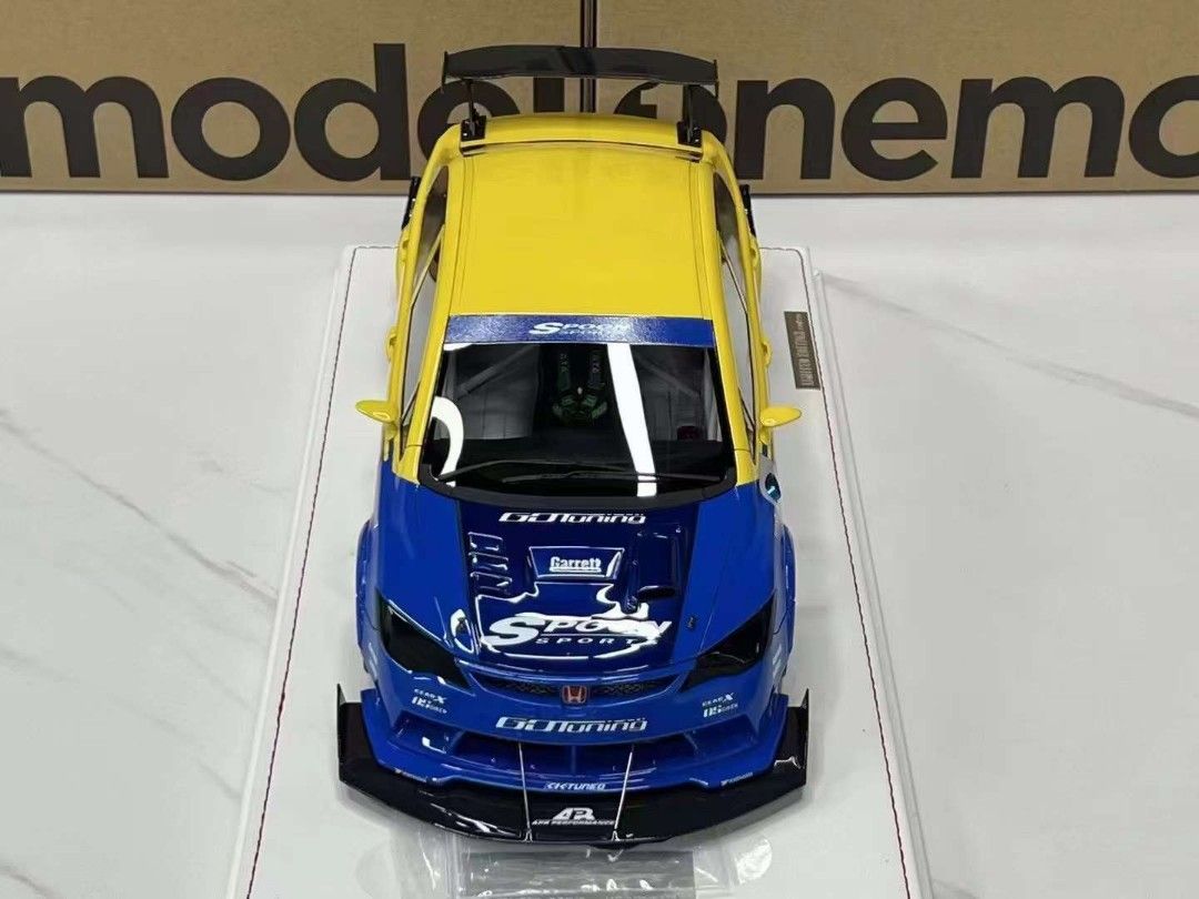 One Model 1:18 Honda Civic FD2 Spoon Racing Centre-Drive Version Yellow ...
