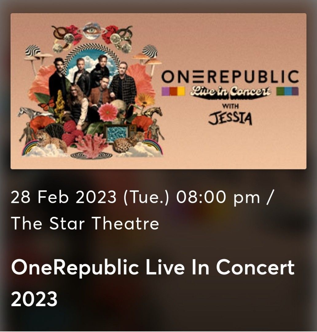 OneRepublic 2 tickets cat 6, Tickets & Vouchers, Event Tickets on Carousell