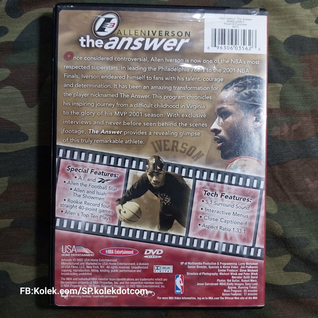 Original Allen Iverson The ANSWER DVD, Hobbies & Toys, Music & Media, CDs & DVDs on Carousell