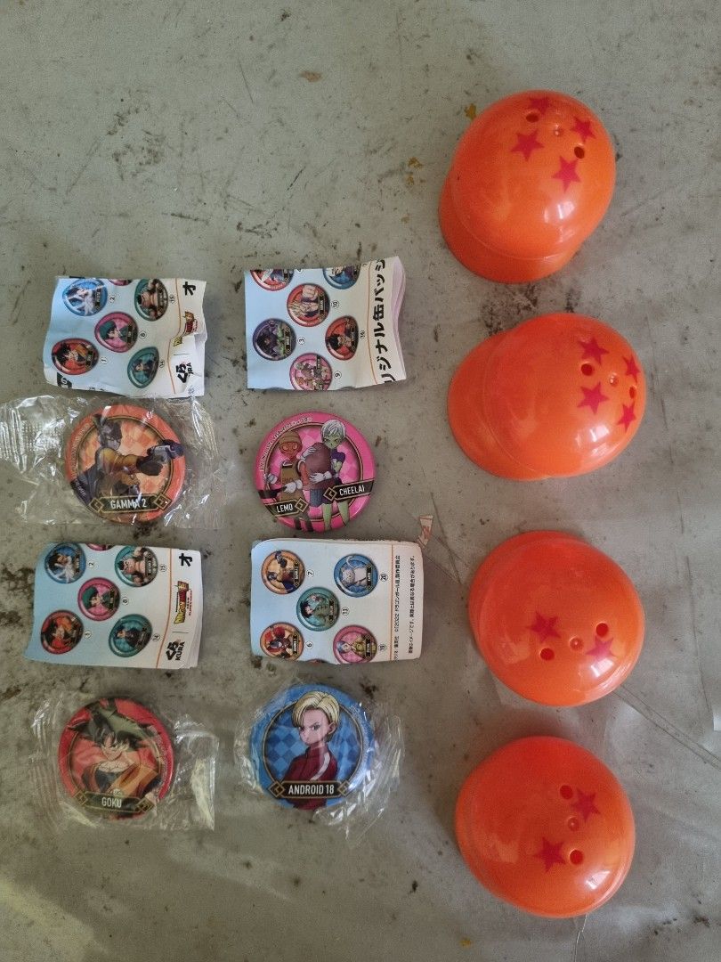 Original Dragonball Button Pins Lot of 4 gachapon Goku etc.., Hobbies ...