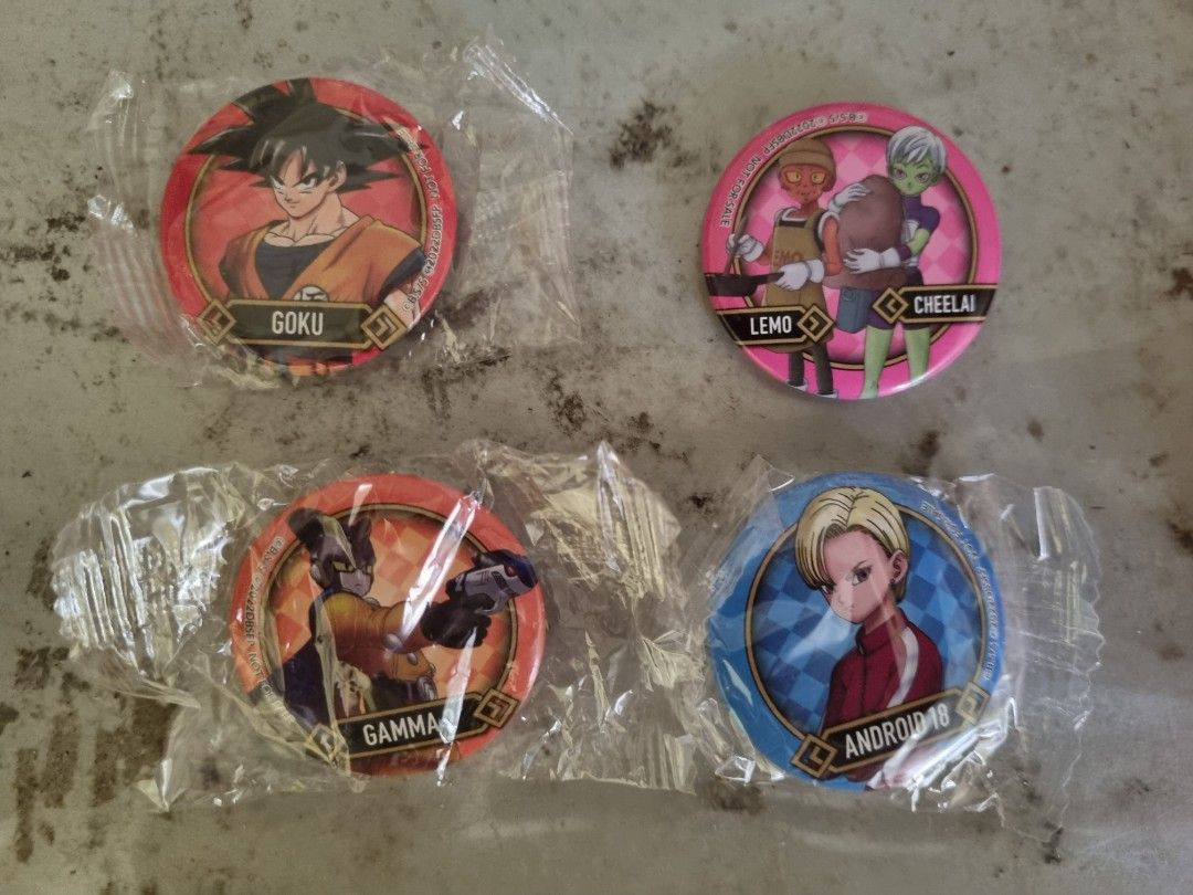 Original Dragonball Button Pins Lot of 4 gachapon Goku etc.., Hobbies ...