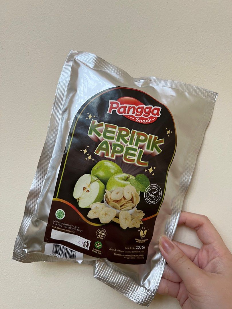 PANGGA SNACK KERIPIK APEL 100 gr, Makanan & Minuman, Snek di Carousell