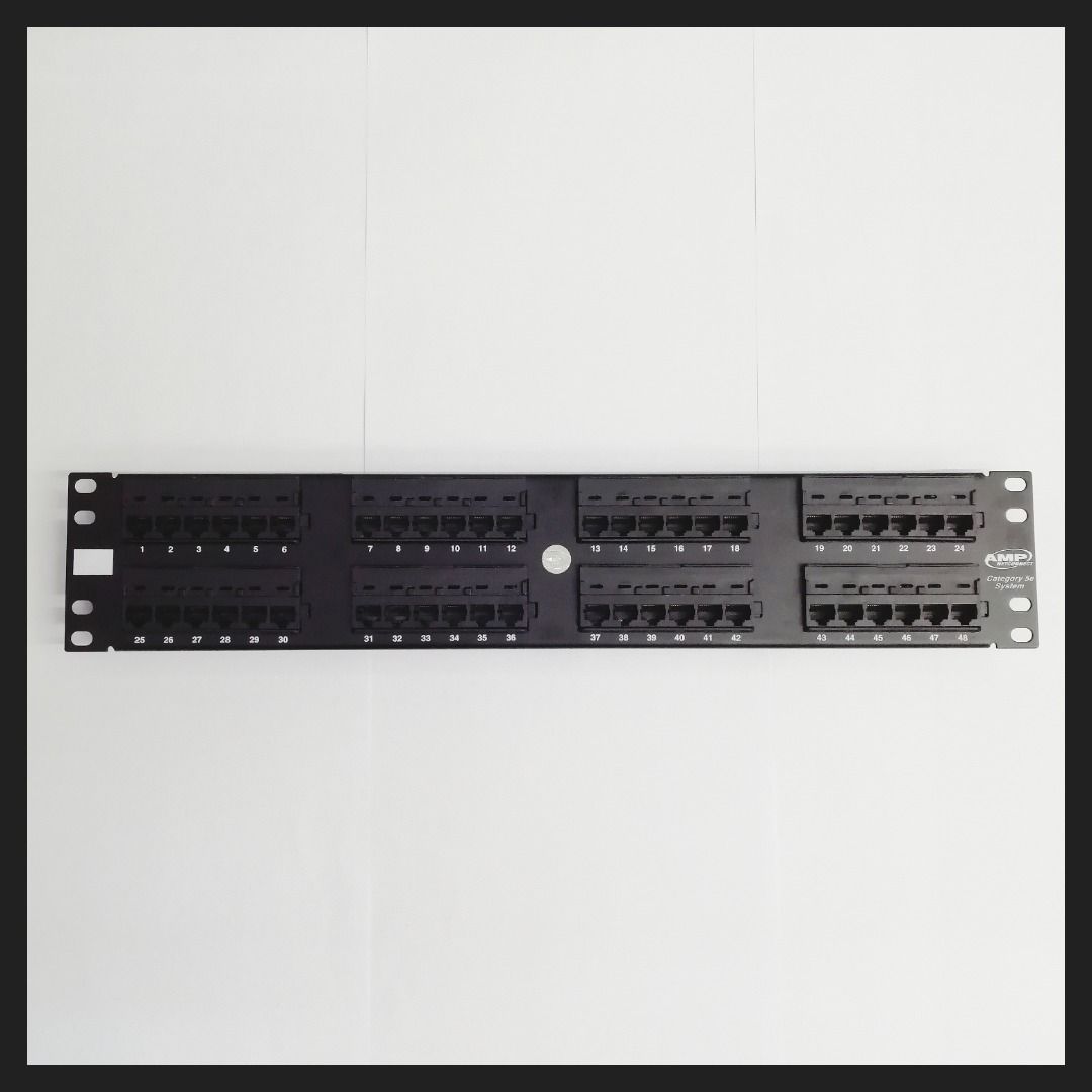 PATCH PANEL 48 PORTS CAT5e AMP COMMSCOPE, Computers & Tech, Parts ...