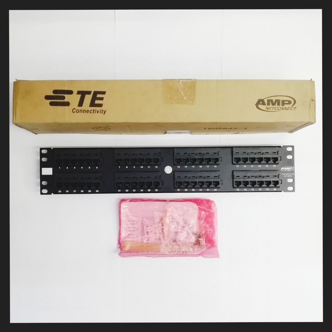 PATCH PANEL 48 PORTS CAT5e AMP COMMSCOPE, Computers & Tech, Parts ...
