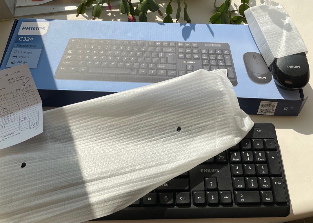 PHILIPS C324 wireless keyboard and mouse, 電腦＆科技, 電腦周邊及配件, 電腦鍵盤及相關產品 ...