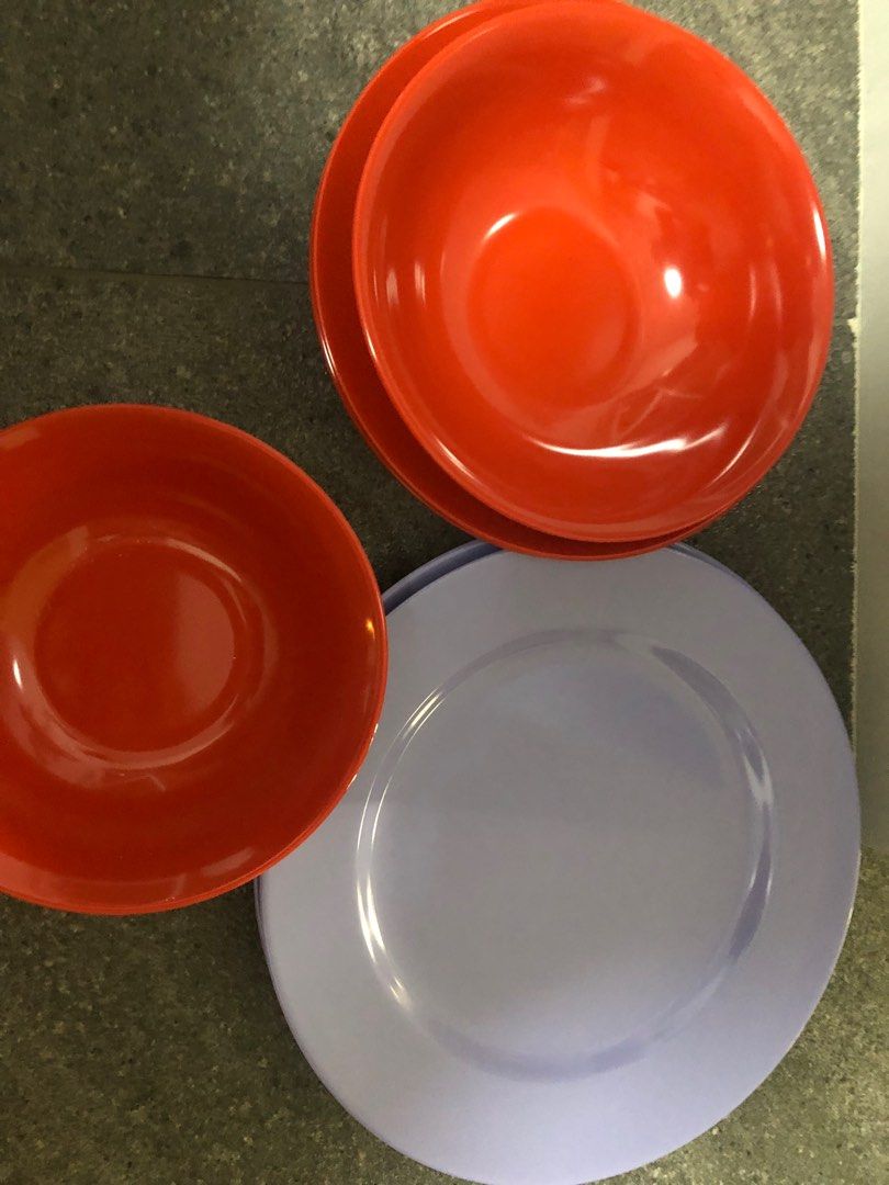 Plastic Bowls, Plates, food holder, Everything Else on Carousell