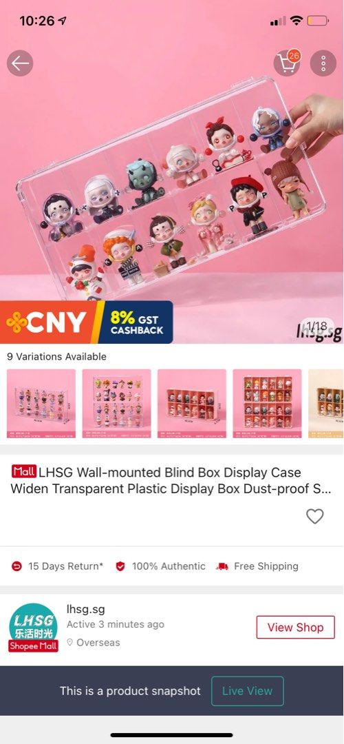 POPMART / individual toy acrylic display case, Furniture & Home Living ...