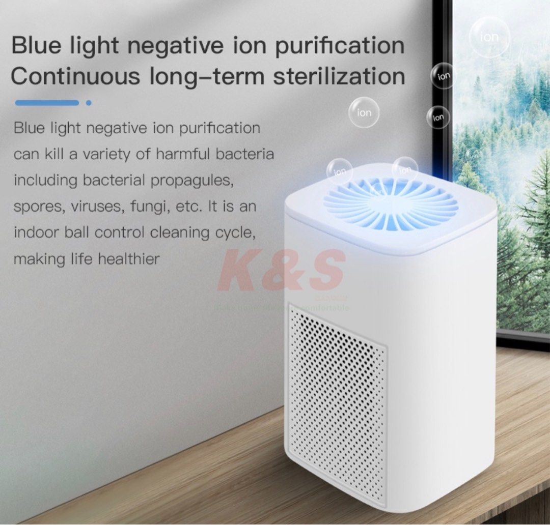 Portable Air Purifier USB Mute Mini Air Purifier Activated Carbon ...