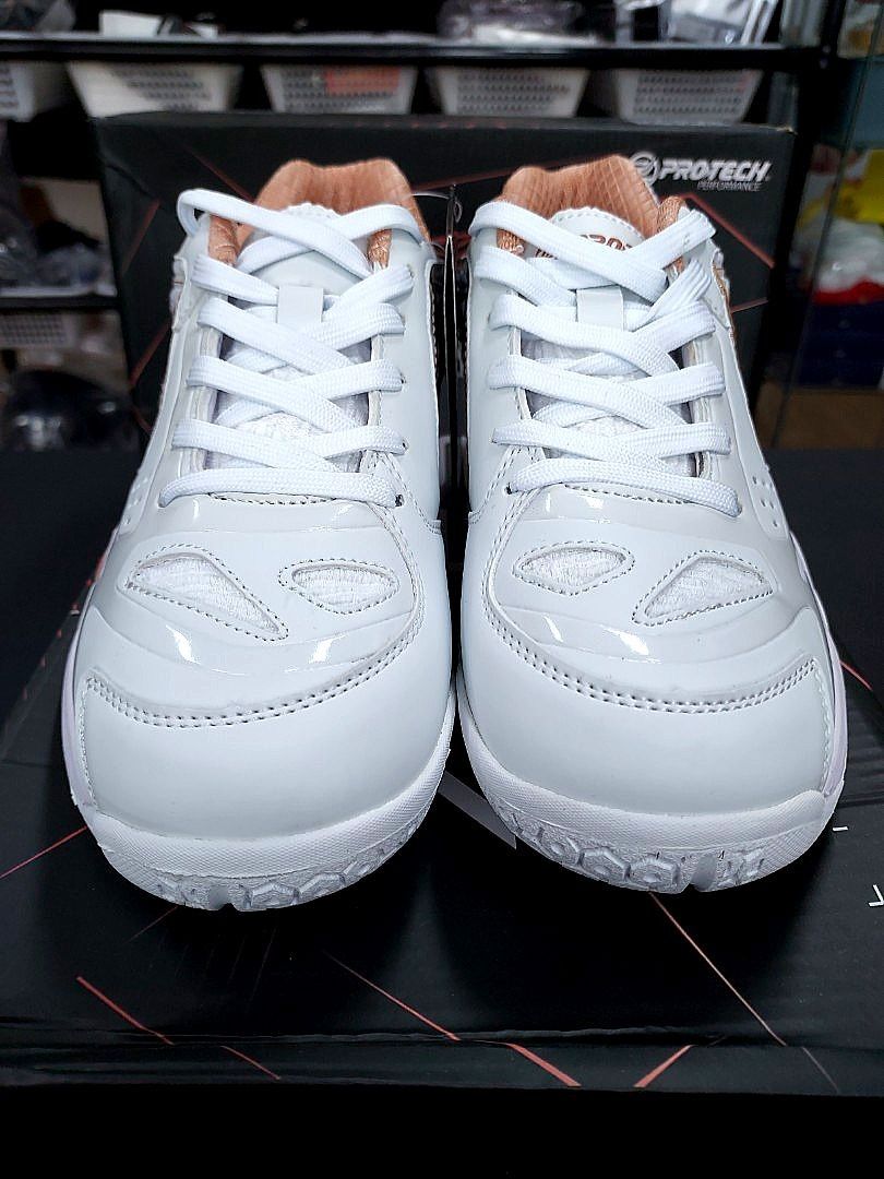 Protech Female Badminton Shoe (White/Rose Gold) - Limited Edition ...