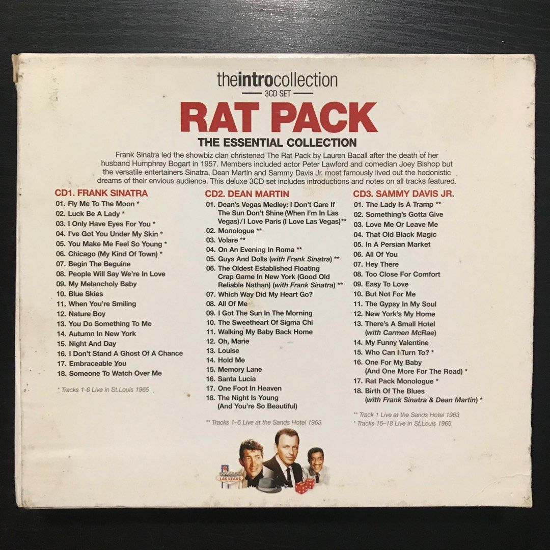 Rat Pack 3CD Set (Box Aus), Hobbies & Toys, Music & Media, CDs & DVDs ...