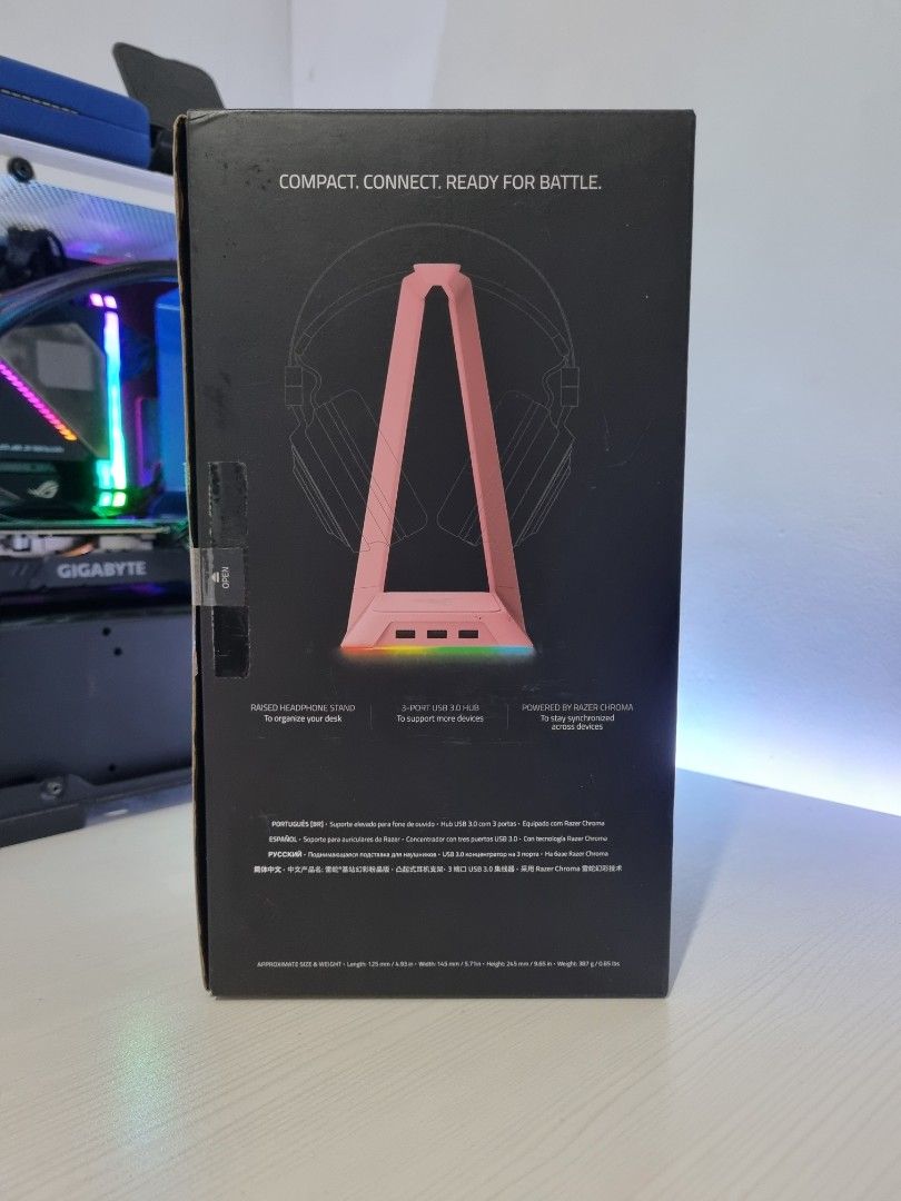 Razer Base Station Chroma Quartz Pink RGB Headphone stand, Computers ...