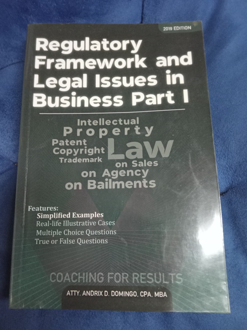 Regulatory Framework and Legal Issues in Business Part 1 (2019 edition ...