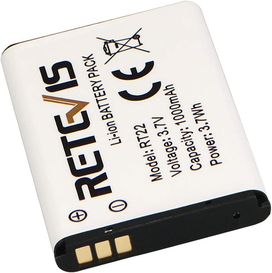 Retevis RT622 RT15 Li-Ion Battery 3.7V 1000mAh Walkie Talkies Battery ...
