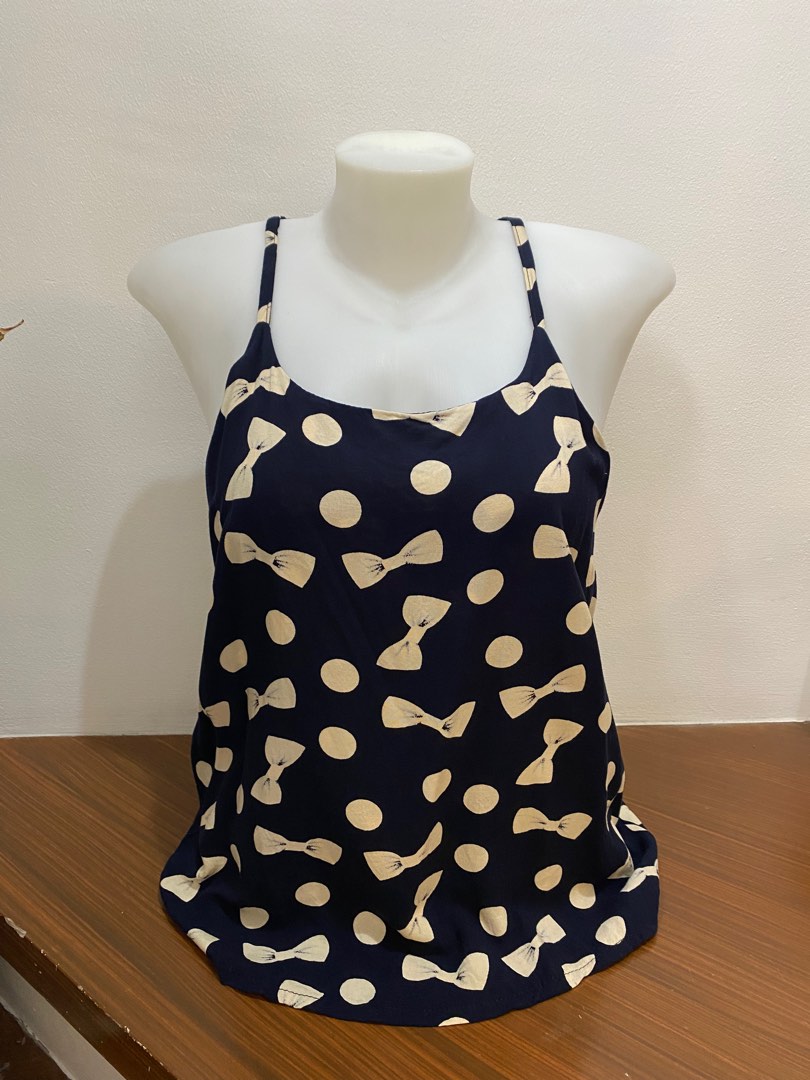Ribbons top, Women's Fashion, Tops, Sleeveless on Carousell