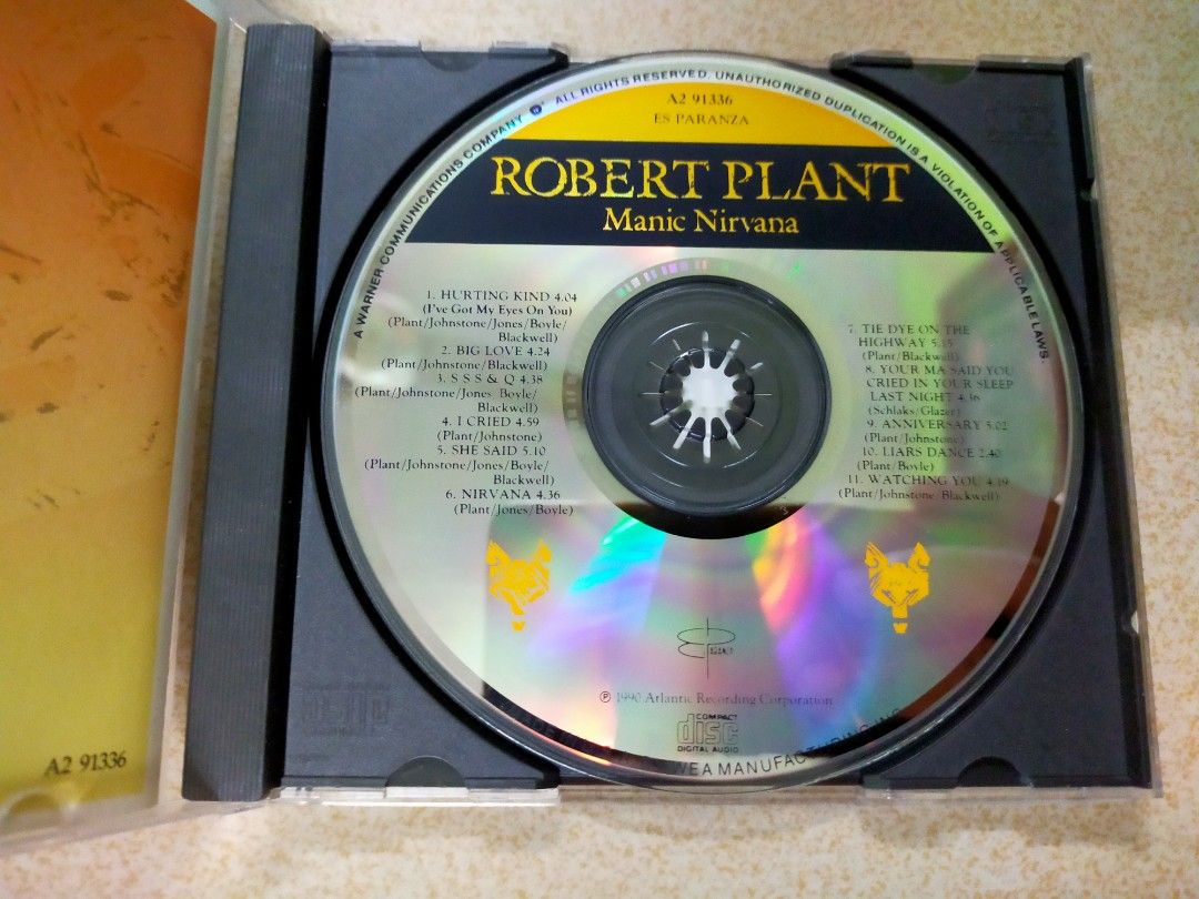 Robert Plant - Manic Nirvana, Hobbies & Toys, Music & Media, CDs & DVDs ...