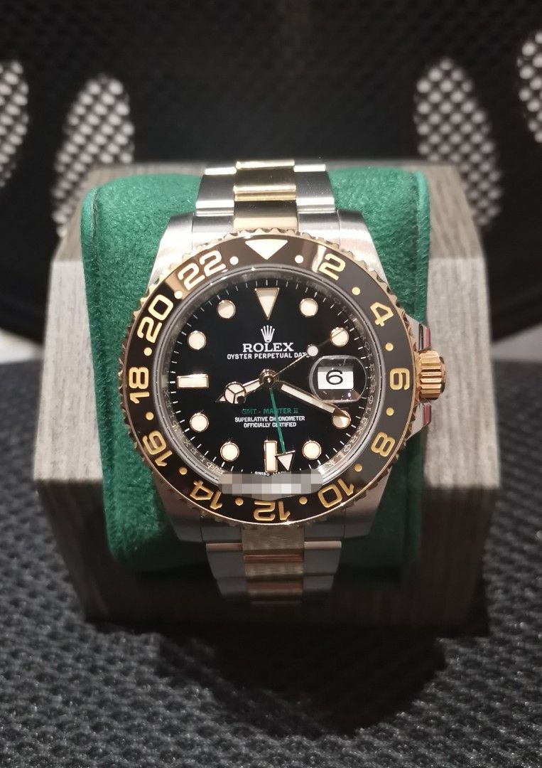 Rolex Gmt master 2 half gold 116713ln, Luxury, Watches on Carousell