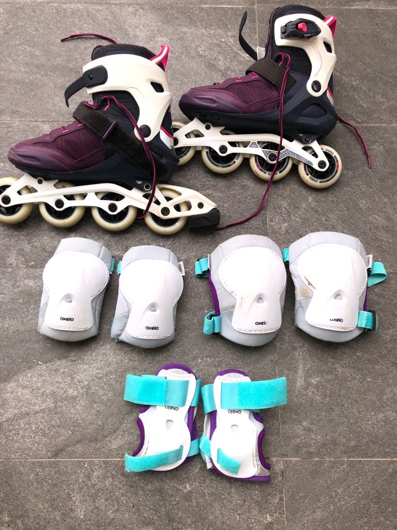 Roller skates with 3 set of protection kit , Sports Equipment, Sports ...