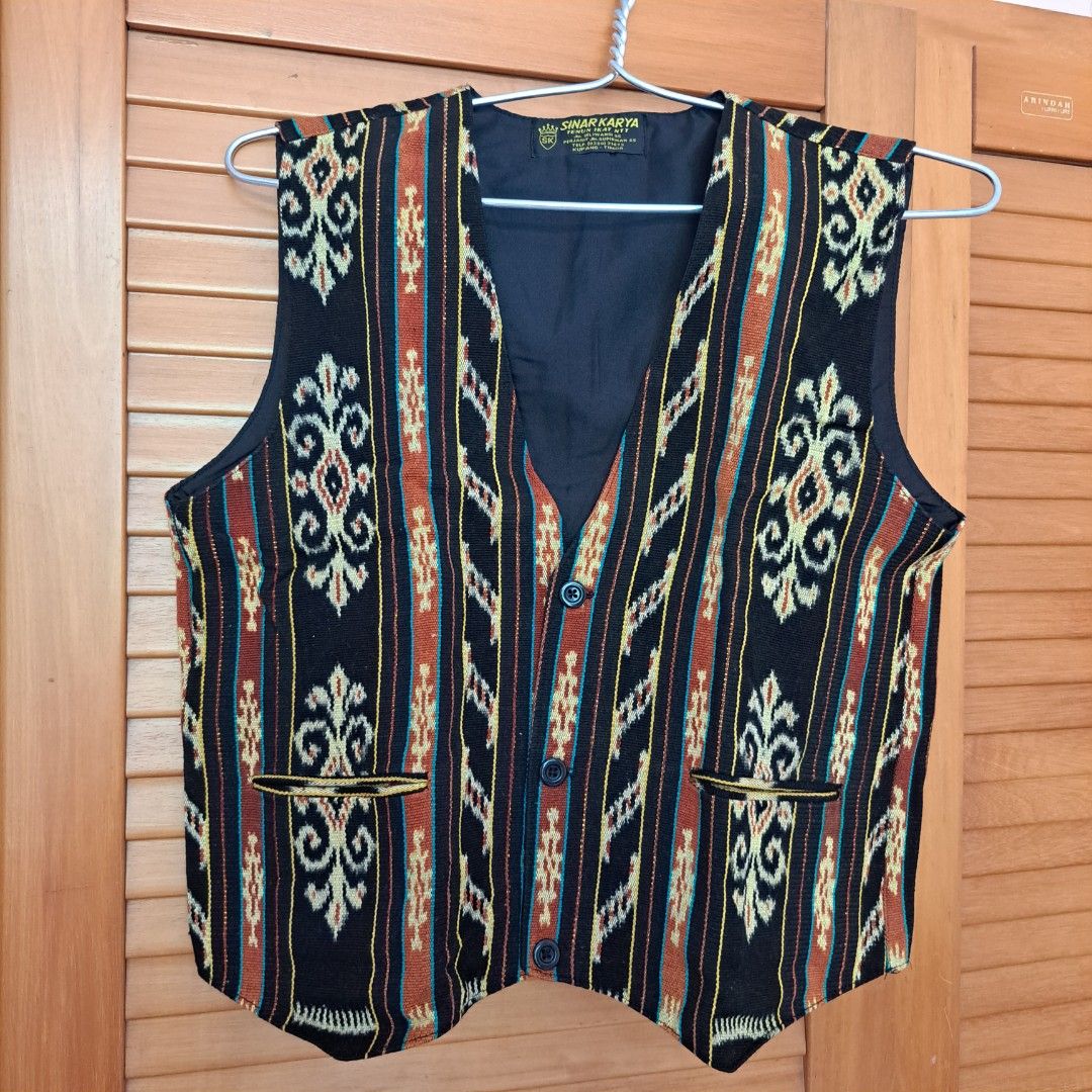 [New] TENUN IKAT Rompi PREMIUM vest asli timor nusa tenggara vintage ...