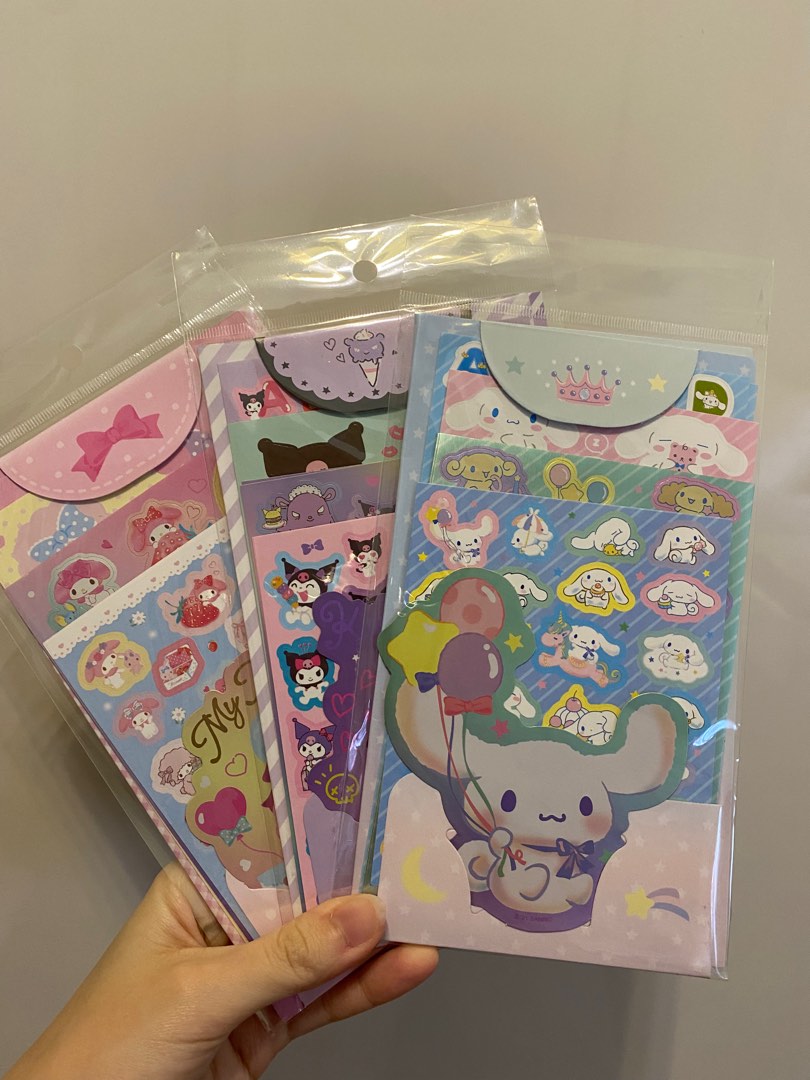 sanrio 8 sheets sticker sets cinnamoroll my melody kuromi sealed ...