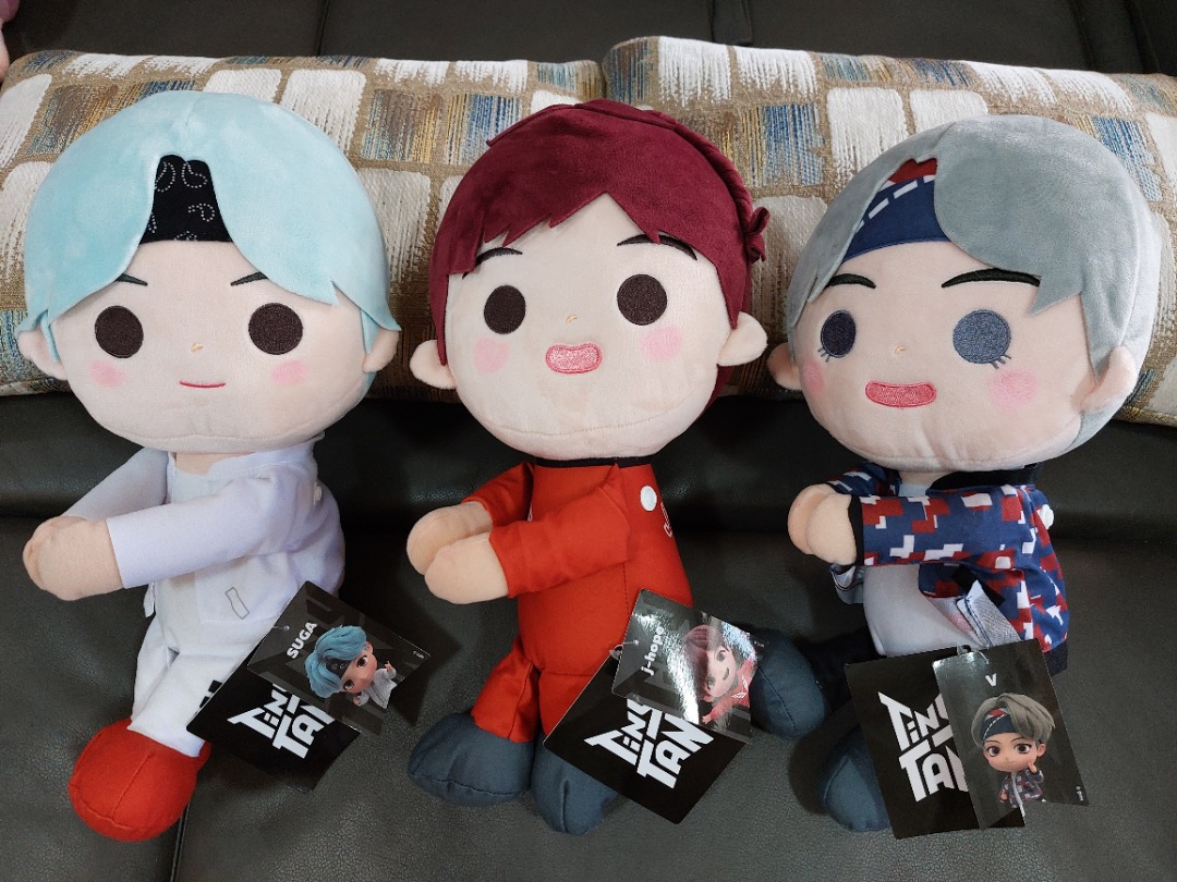 SEGA TinyTan BTS - Plush Toy (Suga, j-hope & V), Hobbies & Toys, Collectibles & Memorabilia, K ...