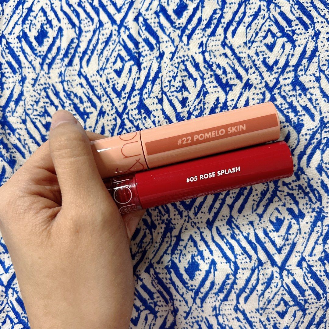 SET ORIGINAL ROMAND Juicy Lasting Tint (Pomelo Skin) and Glasting Water ...