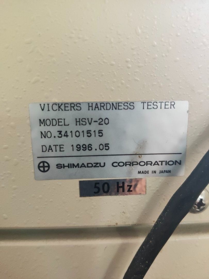 SHIMADZU HSV-20 Vickers Hardness Tester For Sale @ $2000each, Furniture ...