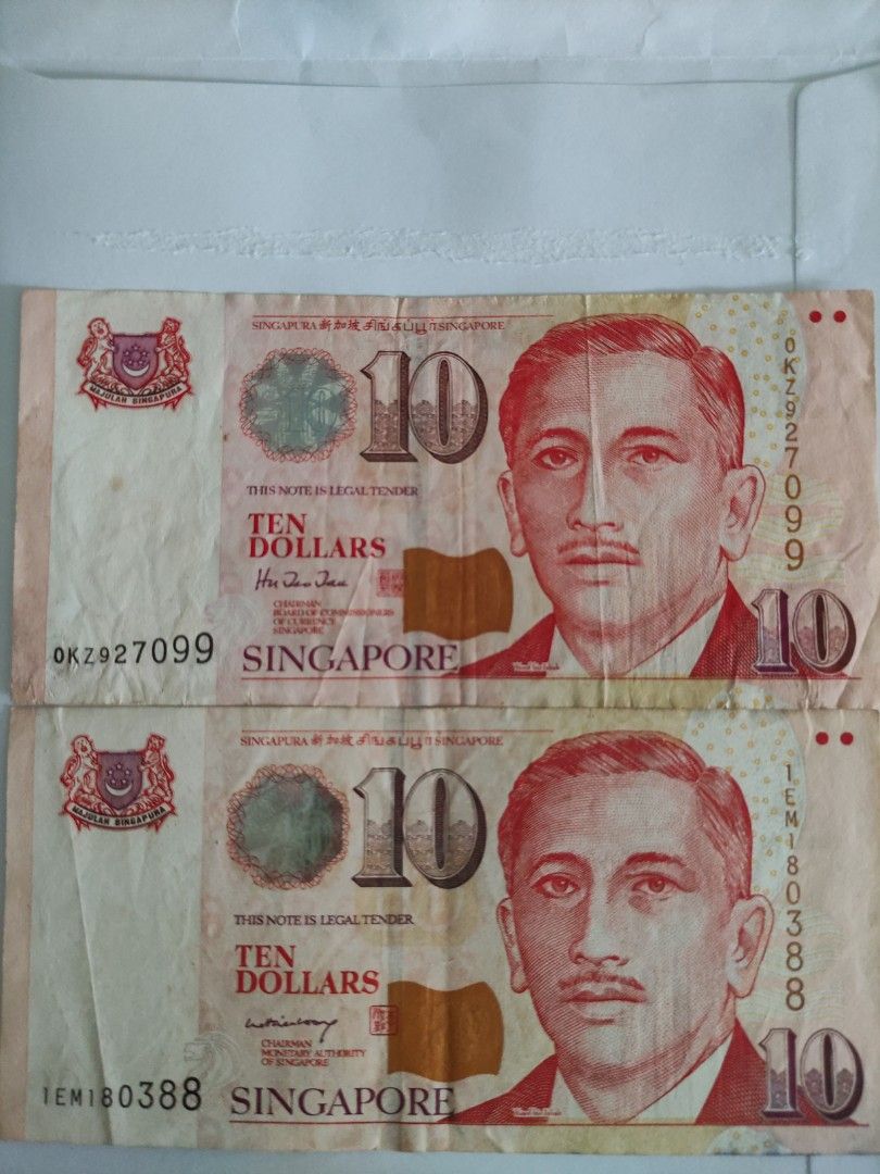 Singapore portraits paper notes $10, Hobbies & Toys, Memorabilia ...