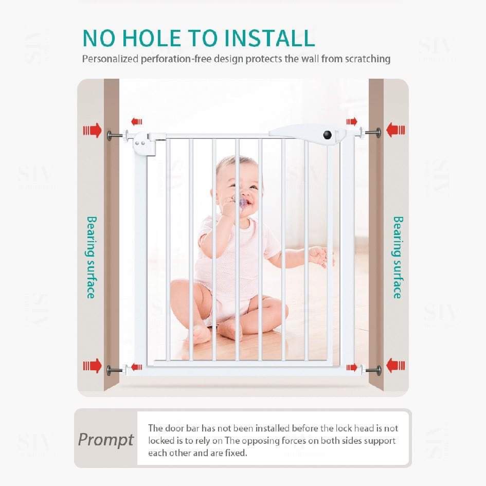 SIV 75-84 CM Safety Gate Fence Guard For Baby, Child, Stairs, Pets ...