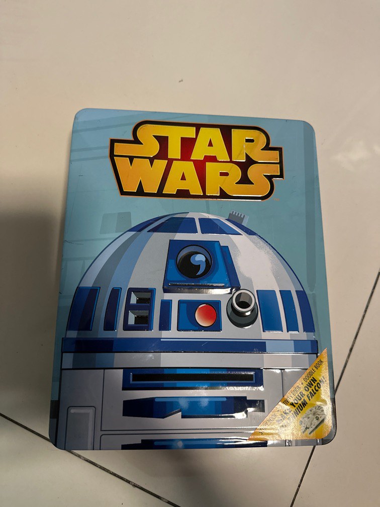 Star Wars R2D2 Collectible Tin with 3 books and Millennium Falcon Kit ...