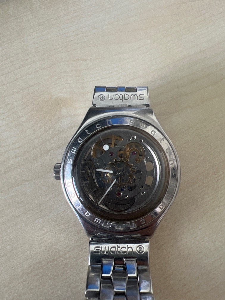 Swatch Irony Skeleton Automatic Watch, Men's Fashion, Watches ...