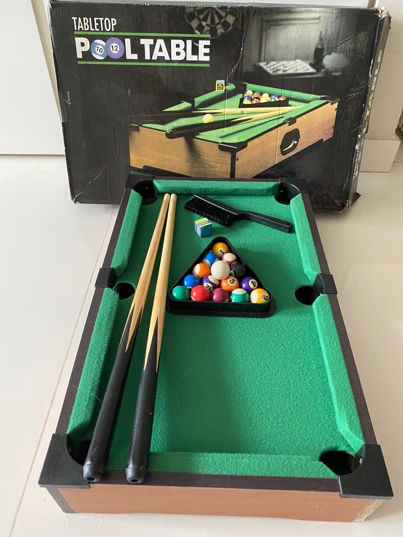 Tabletop pool table, Hobbies & Toys, Toys & Games on Carousell