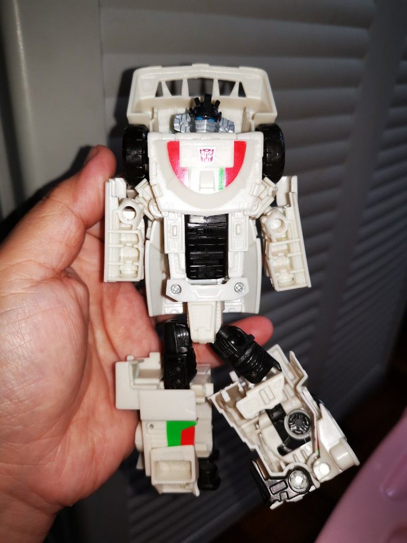 Transformers white car, Hobbies & Toys, Toys & Games on Carousell