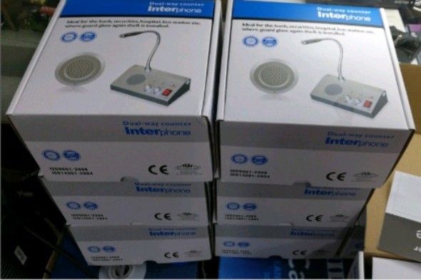 Two Dual-way Audio Intercom System Bank Hospital Counter Window ...