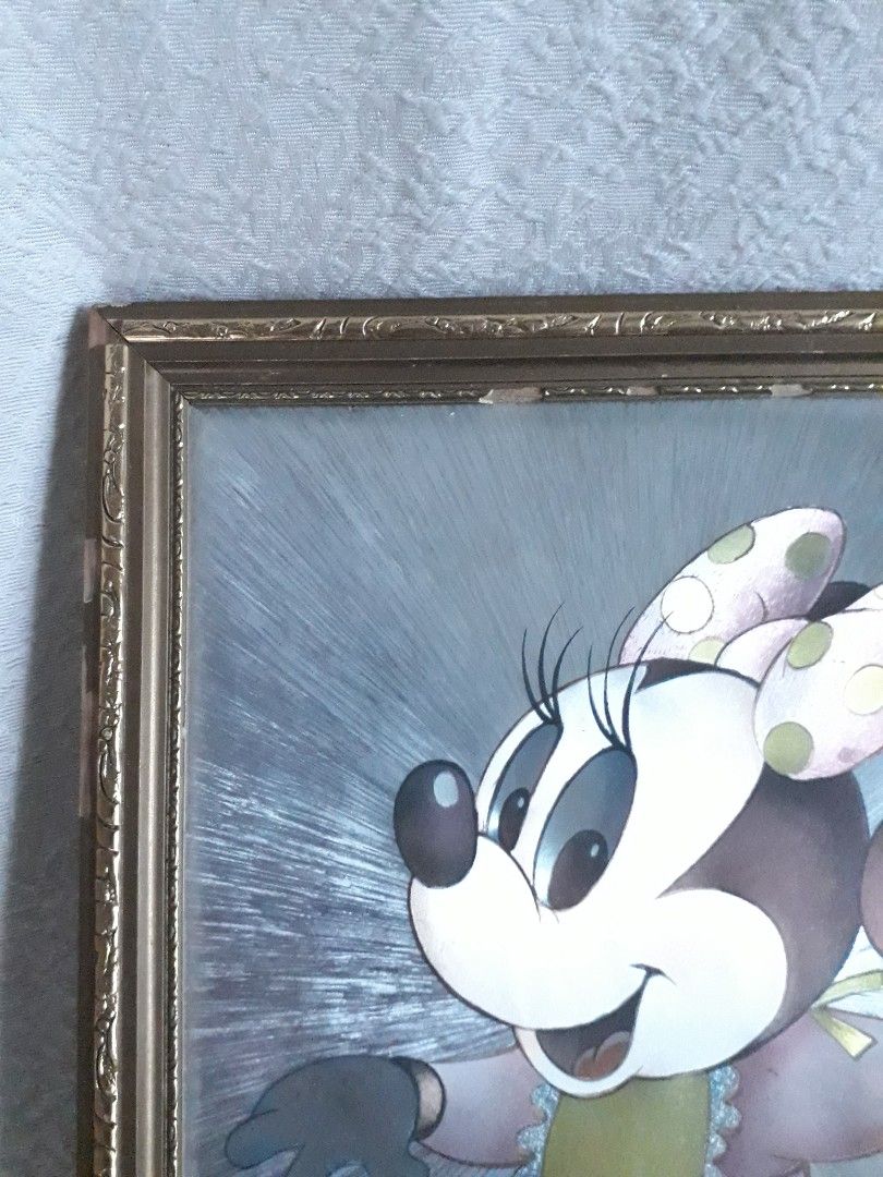 Vintage Disney Baby Minnie Mouse Foil Art Picture Frame, Hobbies & Toys ...