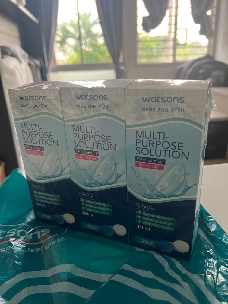 Watsons Multi Purpose Solution Extra Comfort for Contact Lenses, Beauty ...