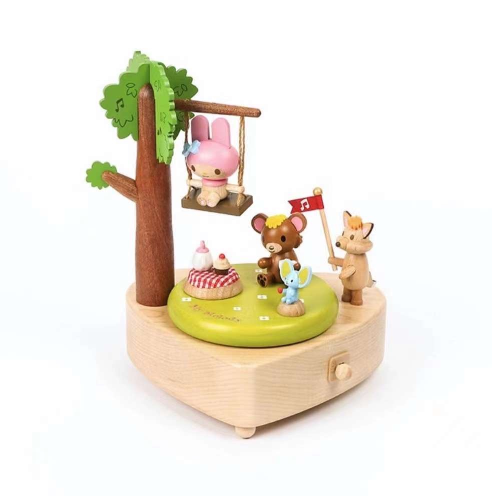 Wonderful life x Sanrio My Melody Swing Wooden Music Box, Hobbies ...