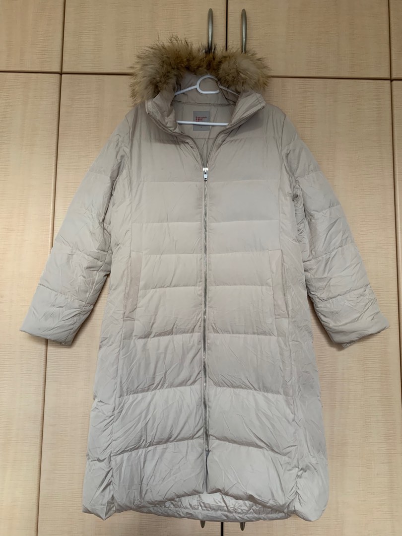 100% Down and Feather Long Padded Jacket, Women's Fashion, Coats ...