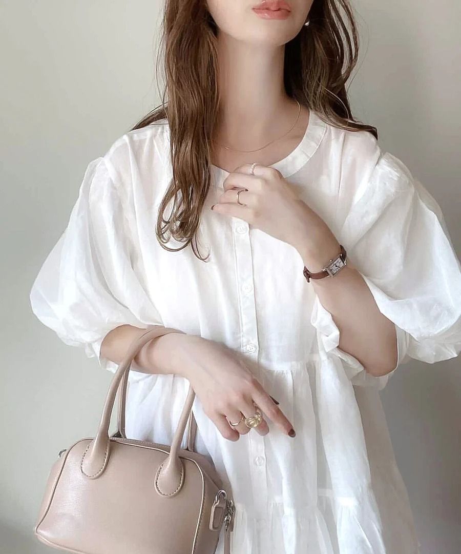 預購 日本直送 CLASSICAL ELF 3way 優雅白色上衣, 女裝, 上衣, 襯衫 - Carousell