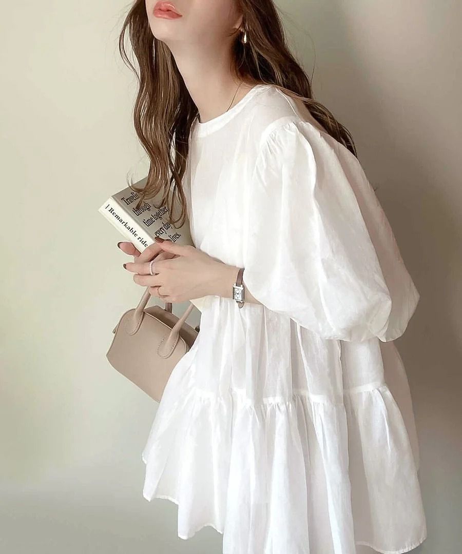 預購 日本直送 CLASSICAL ELF 3way 優雅白色上衣, 女裝, 上衣, 襯衫 - Carousell